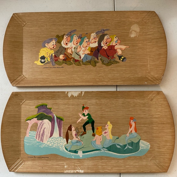 Disney | Kitchen | Disney Hasko Tray Brown Character Trays With Seven ...